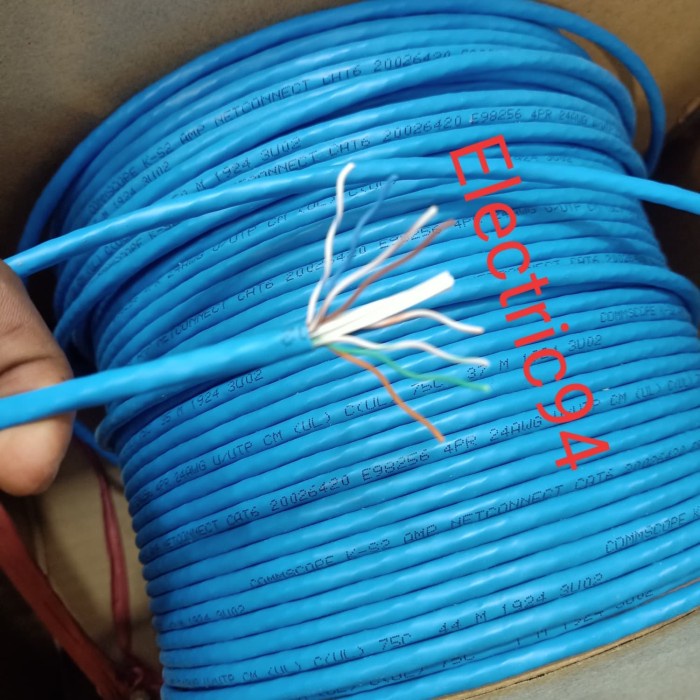 Jual Kabel data utp cat 6 AMP COMMSCOPE Original meteran | Shopee Indonesia