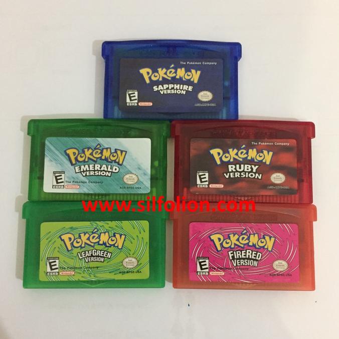 Jual Pokemon Emerald Ruby Sapphire Fire Red Leaf Green Gameboy GBA ...