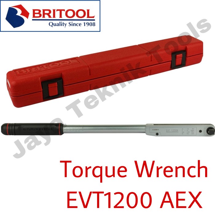 Jual Promo Torque Wrench 1/2" Inch Evt 1200 Aex Britool Kunci Torx Momen Torsi | Shopee Indonesia