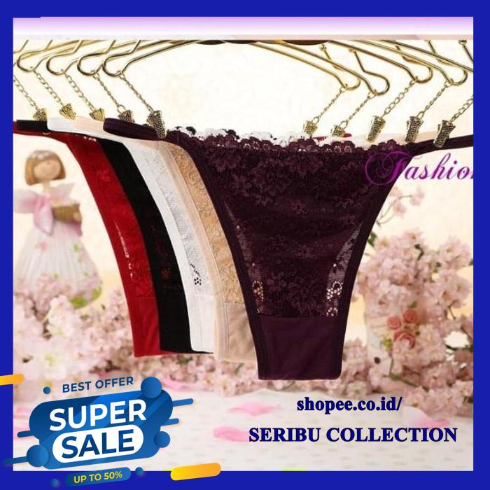 Jual SEXY THONG UNDERWEAR CELANA DALAM WANITA G STRING BEST SELLER ...