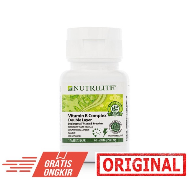 Jual Original Amway Nutrilite Vitamin B Complex Double Layer 60 tablet ...