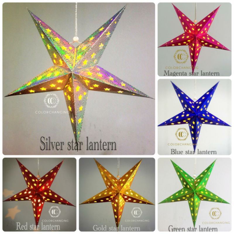 Jual Lampion bintang / Star paper lantern 60 cm | Shopee Indonesia