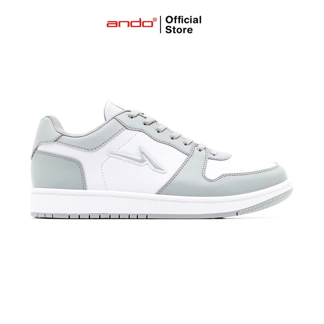 Jual Ando Official Sepatu Sneakers Tricks Alpha Pria Dewasa - Putih/Abu ...