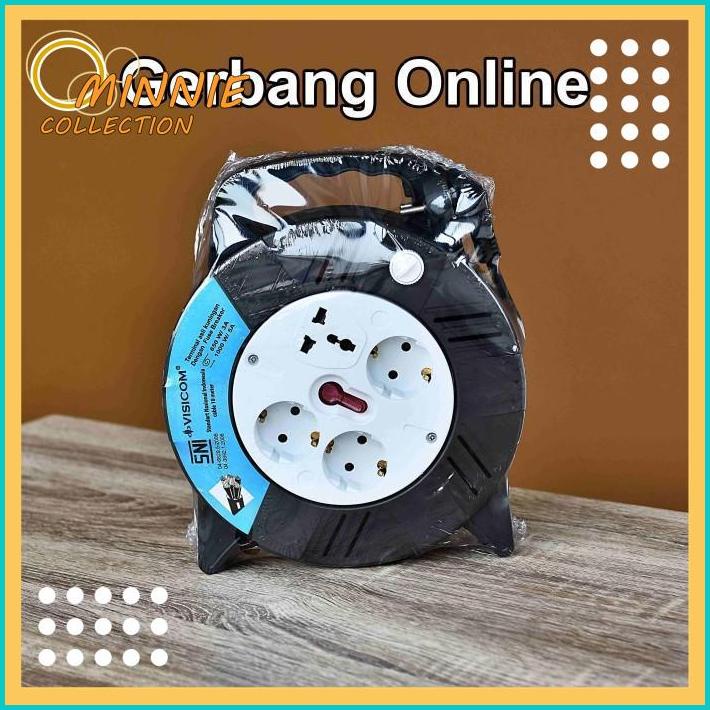 Jual VISICOM KABEL ROLL 4 LUBANG 15 METER 10 METER 15 M 10 M KUNINGAN ...