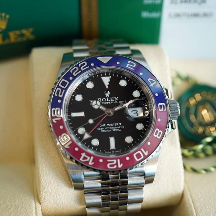 Jual GMT-Master II Pepsi Jubilee 40mm 126710BLRO Swiss Cloning 1:1 ...