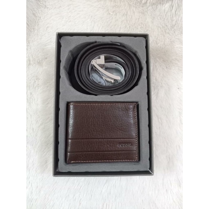 Jual DOMPET BRANDED ENRIC GIFT SET BLACK , BROWN (DOMPET + BELT + BOX ...