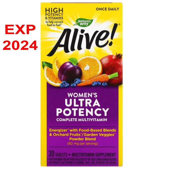 Jual Multivitamin Alive Women Ultra Potency Complete Natures Way 30 ...