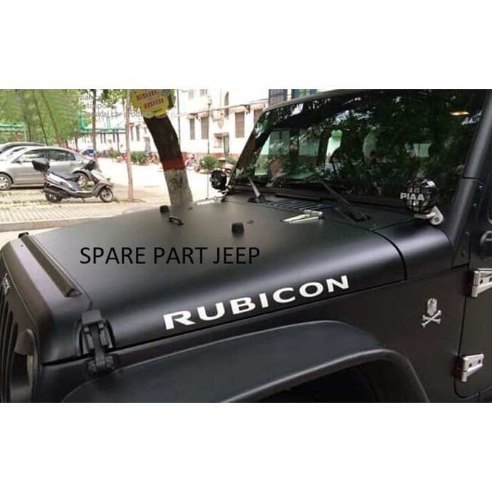 Jual Cod Sticker Stiker Decal Rubicon Hitam Putih Jeep Wrangler Rubicon ...