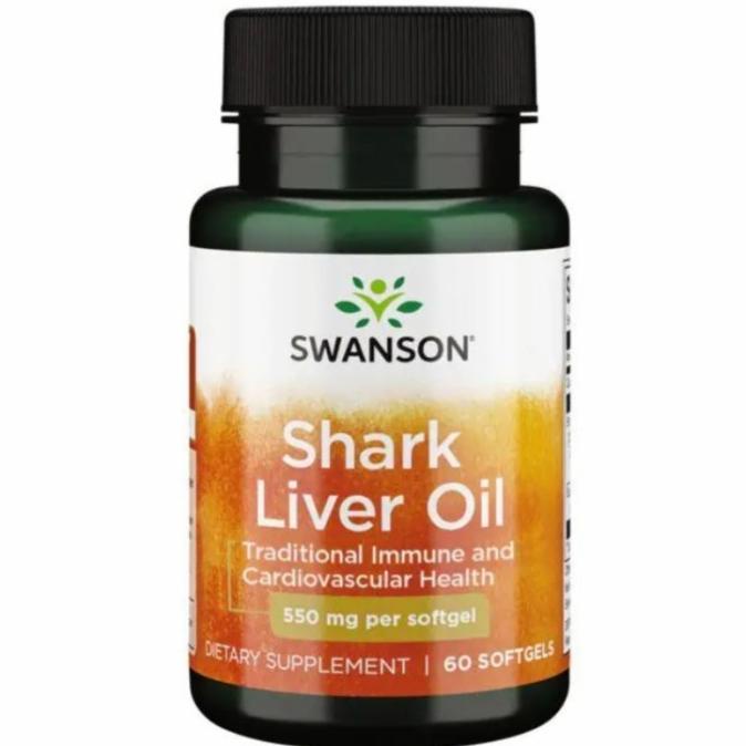 Jual Swanson Squalene Shark Liver Oil 550 Mg Isi 60 Softgel Best ...