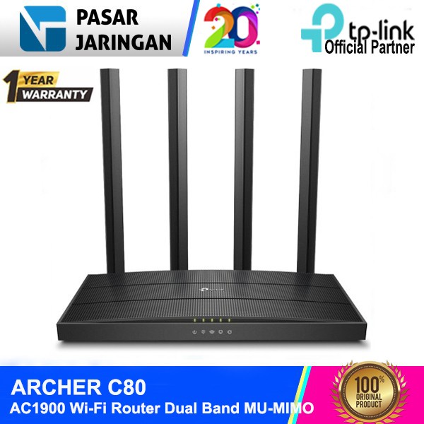 Jual TP-Link Archer C80 AC1900 Wireless MU-MIMO Wi-Fi Gigabit Router ...