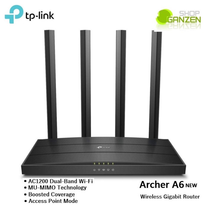 Jual TP-Link Archer A6 AC1200 Wireless MU-MIMO Gigabit Router | Shopee ...
