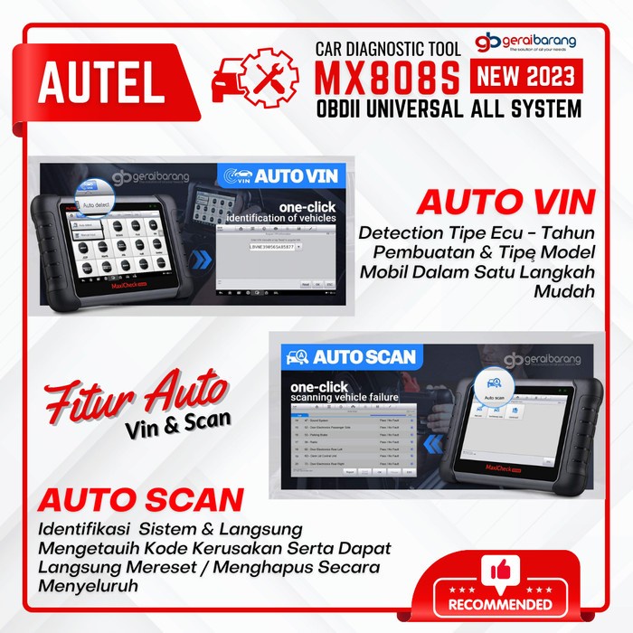 Jual Autel Maxicheck Mx808S New 2023 Scanner Mobil Universal Obd2 ...