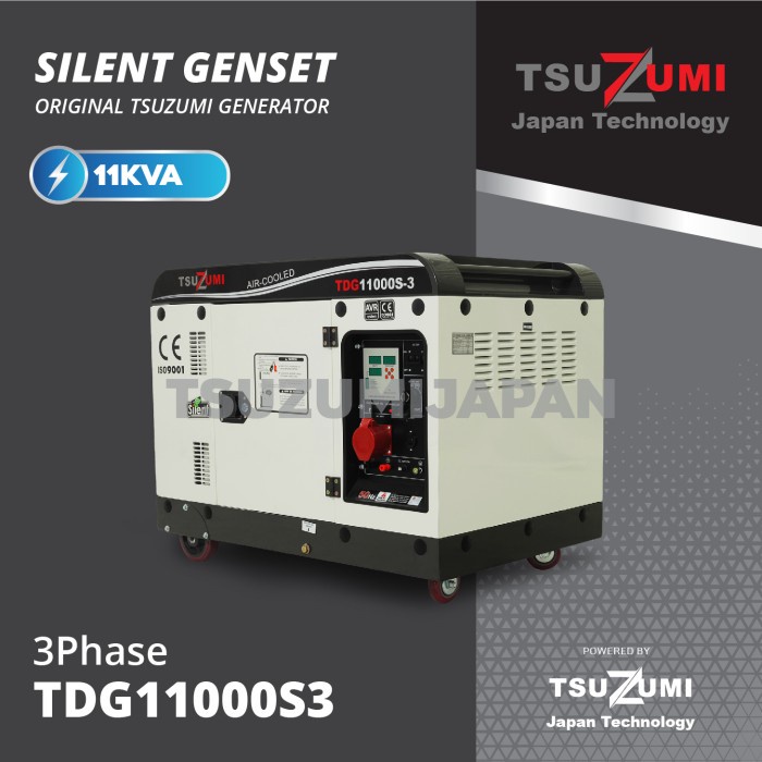 Jual GENSET SILENT 10 KVA 3 PHASE TDG 11000S3 TSUZUMI | Shopee Indonesia