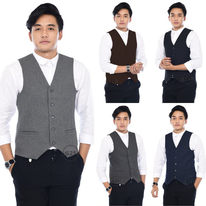 Jual Vest Rompi Jas Pria Formal Kerja Kantor Premium High Quality ...