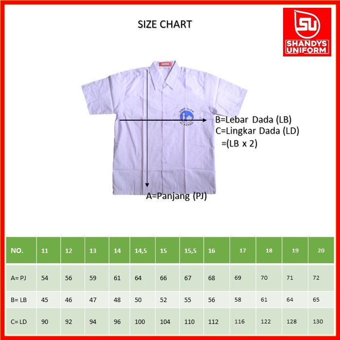 Jual Seragam Sekolah Sma Al Azhar Model Hem Putih Lengan Pendek ...