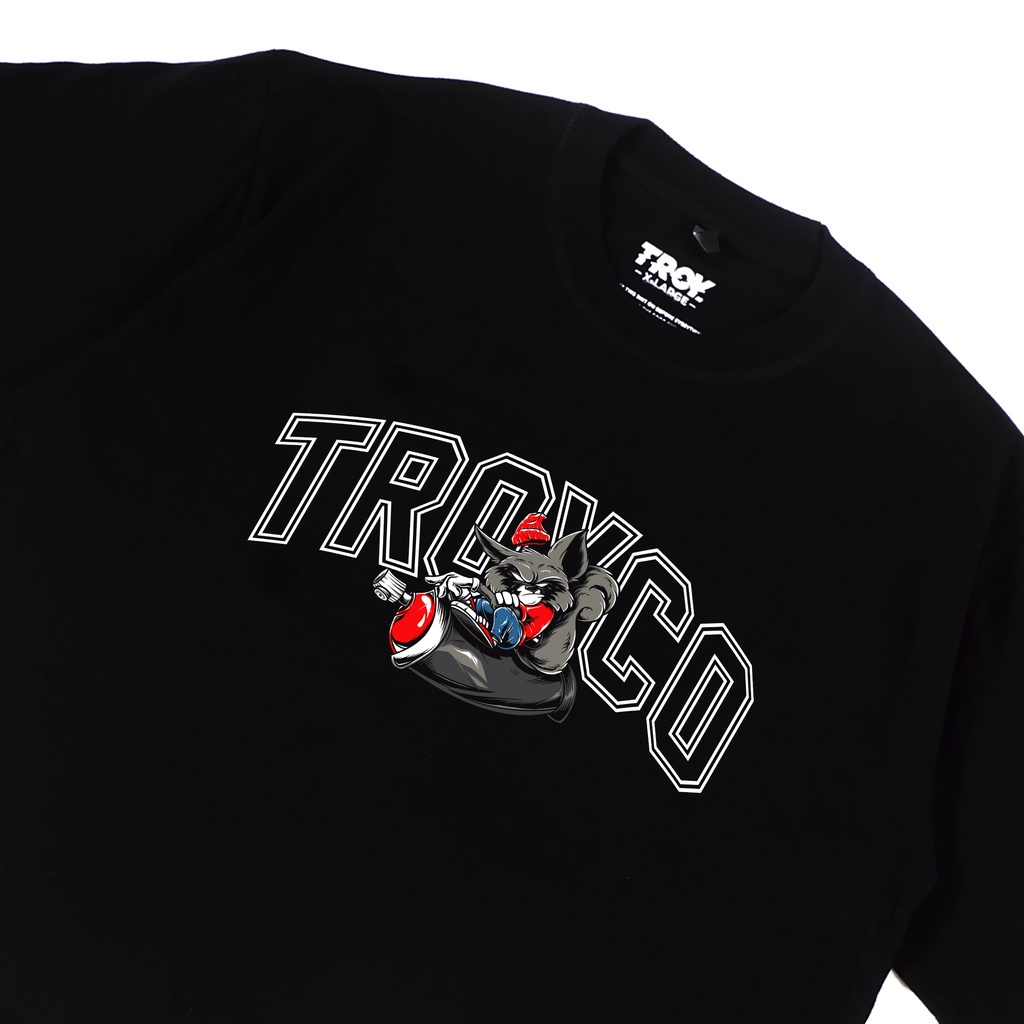 Jual Troy Company T-Shirt Kaos Hitam Graffiti Series Raccoon MT 2115 ...