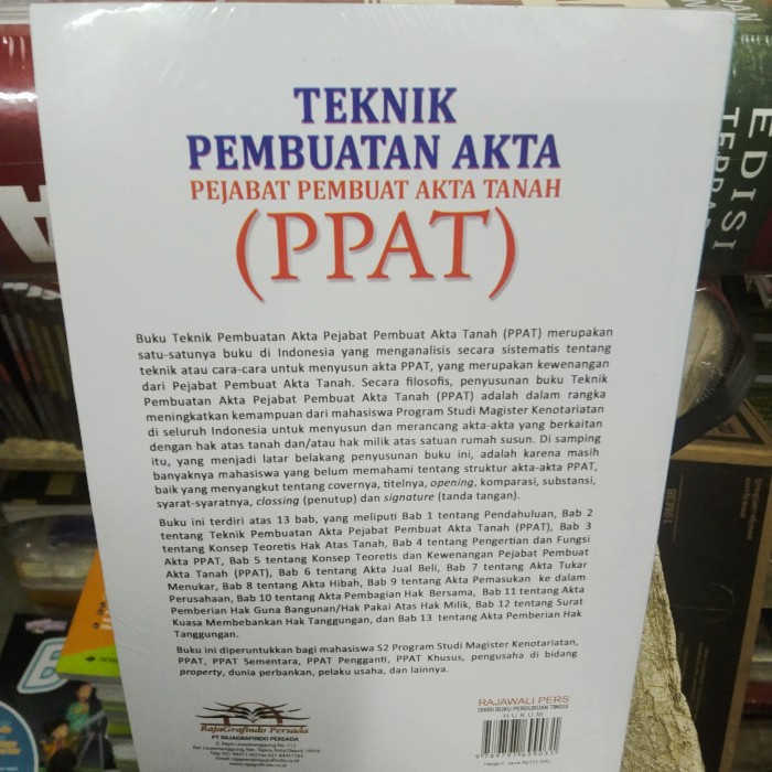 Jual PROMO!!! TEKNIK PEMBUATAN AKTA PEJABAT PEMBUATAN AKTA TANAH PPAT ...