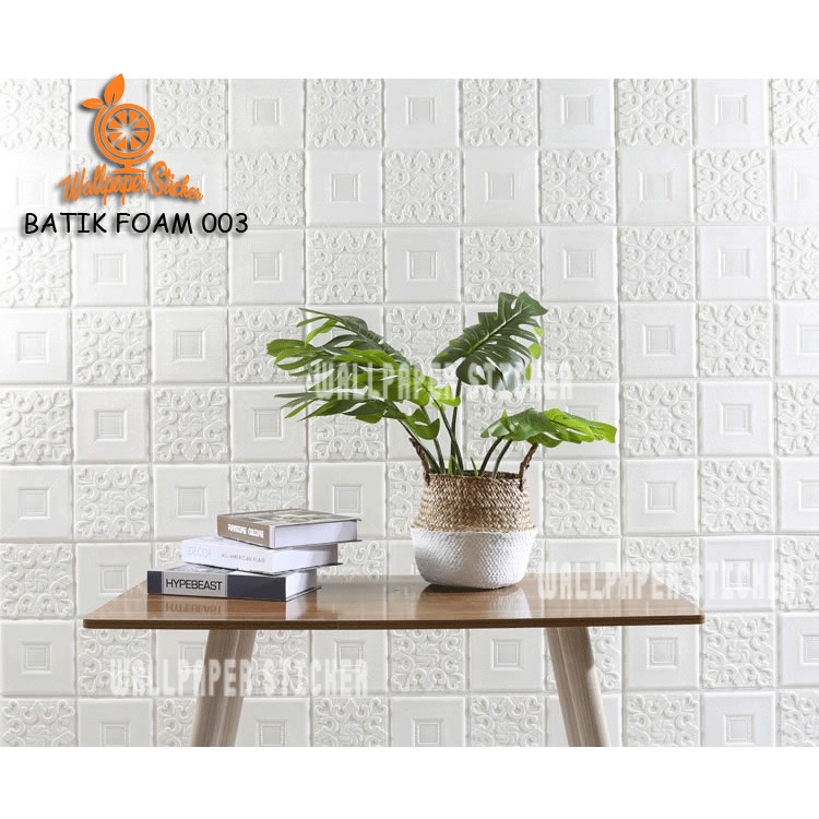 Jual PAKET 10 LEMBAR Wallpaper 3D Foam Motif Batik Brickfoam Ukuran ...