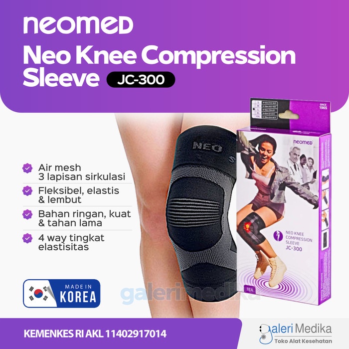 Jual Pelindung Lutut Neomed JC-300 Neo Knee Compression Sleeve Knee Support | Shopee Indonesia