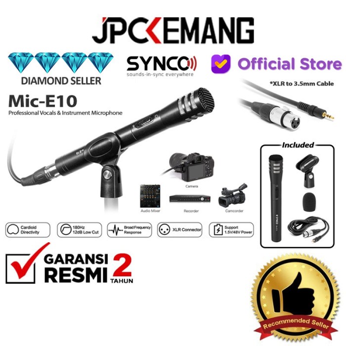 Jual Synco Mic E10 Mic E 10 dioid Professional Microphone GARANSI RESMI ...