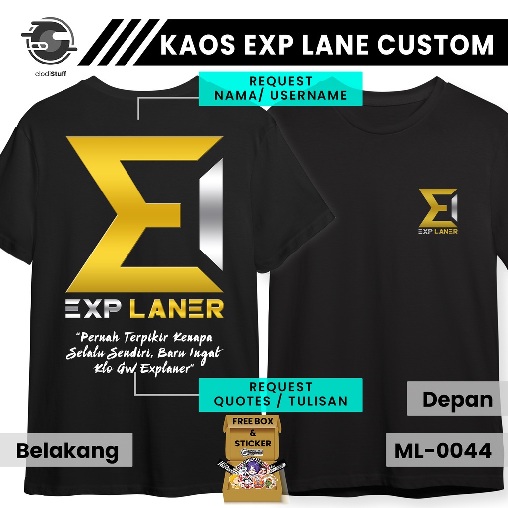 Jual Kaos EXP LANE ROLE Mobile Legends Custom Nama Tulisan ML MLBB ...