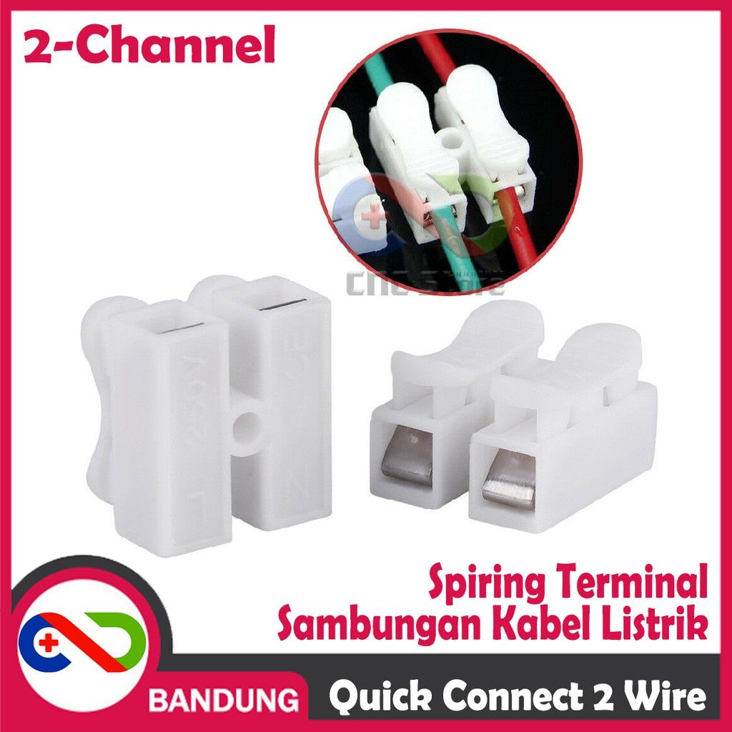 Jual QUICK CONNECT 2 WIRE SPIRING TERMINAL FOR SAMBUNGAN KABEL LISTRIK ...