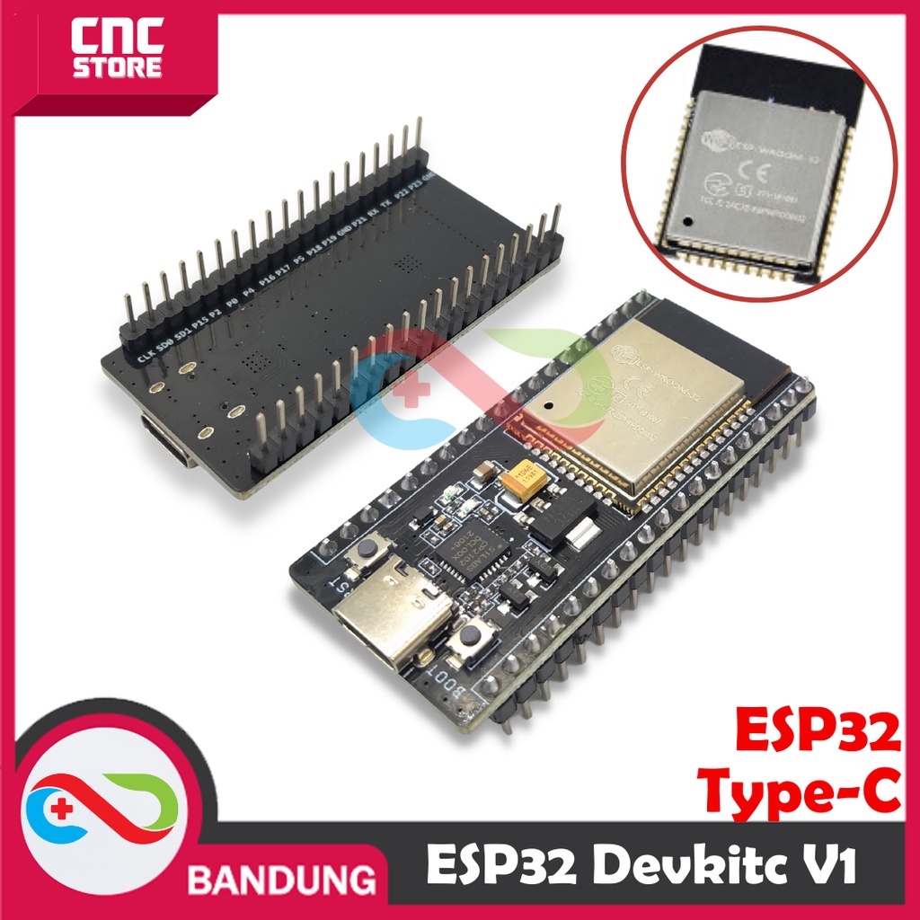 Jual ESP32 ESP-32S DOIT WIFI BLUETOOTH IOT DUAL CORE TYPE-C 38 PIN ...