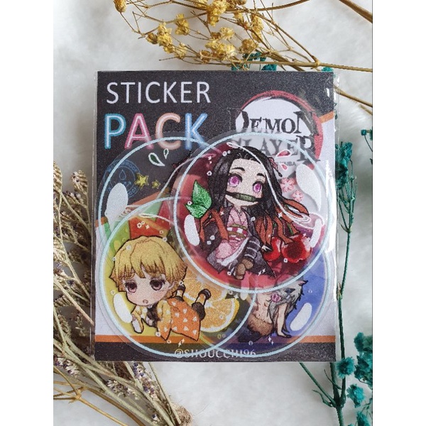 Jual Kimetsu no Yaiba (Demon Slayer) Transparent Sticker Pack (4pcs ...