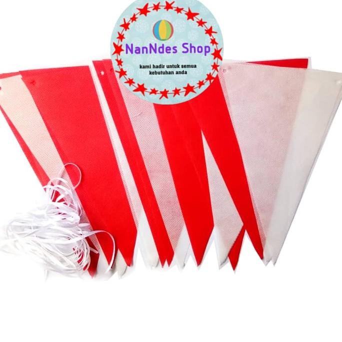 Jual TERBAIK BENDERA UMBUL UMBUL MERAH PUTIH/BUNTING FLAG HUT RI / BENDERA KARNAVAL 6 METER ...