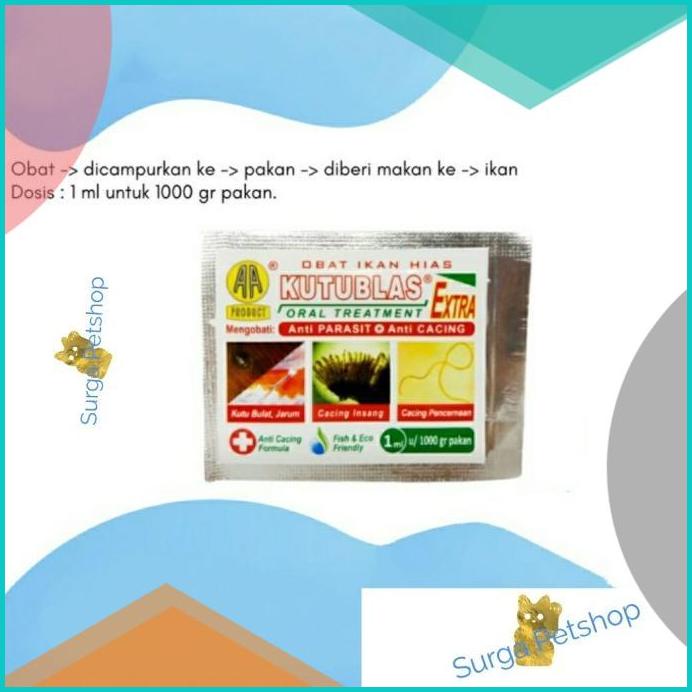 Jual Obat ikan hias KUTUBLAS Extra anti parasit cacing insang kutu 3 ...