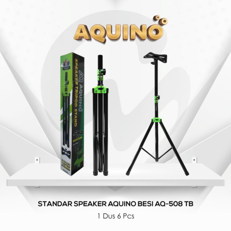 Jual STAND CAGAK TRIPOT SPEAKER FULL BESI AQUINO AQ 508 TB HIJAU ...