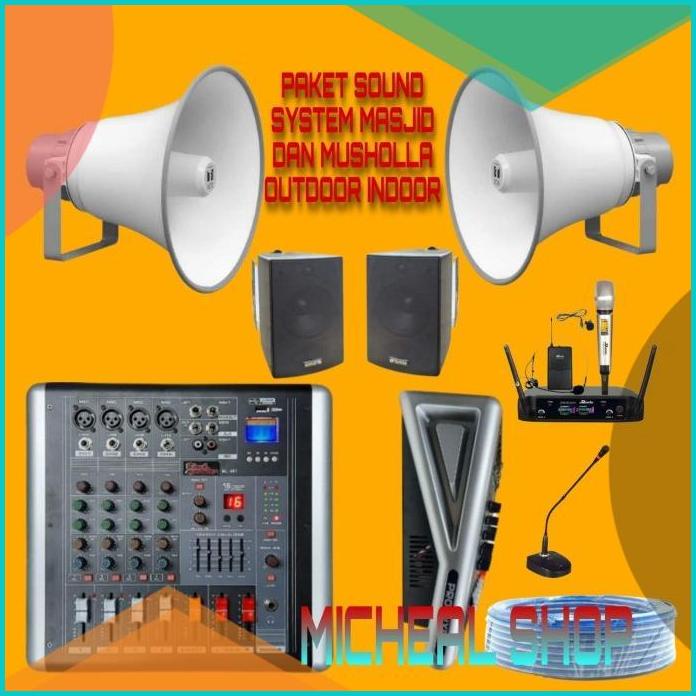 Jual PAKET SOUND SYSTEM MASJID DAN MUSHOLLA 2 INDOOR 2 OUTDOOR+ POWER ...