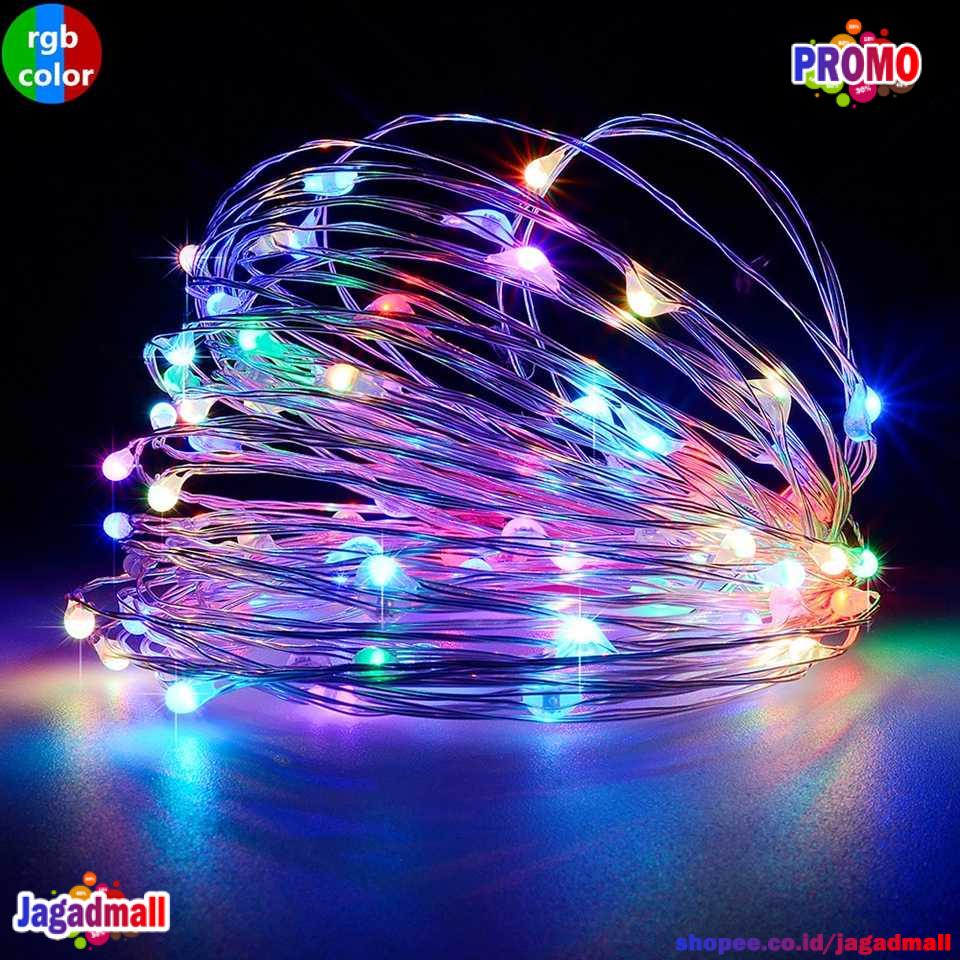 Jual Lampu Hias Meja Ruangan Pesta Rumah String Lights Waterproof USB Power 50 LED 5 Meter ...