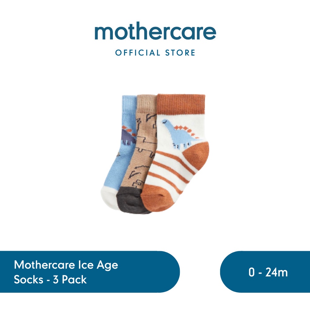 Jual Mothercare Ice Age Socks - 3 Pack - Set Kaos Kaki Bayi Laki-laki ...