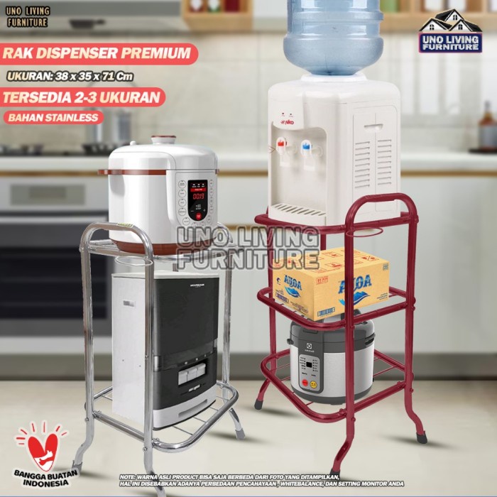 Jual RAK DISPENSER BESI 2 SUSUN RAK DISPENSER GALON RAK MEJA GALON ...