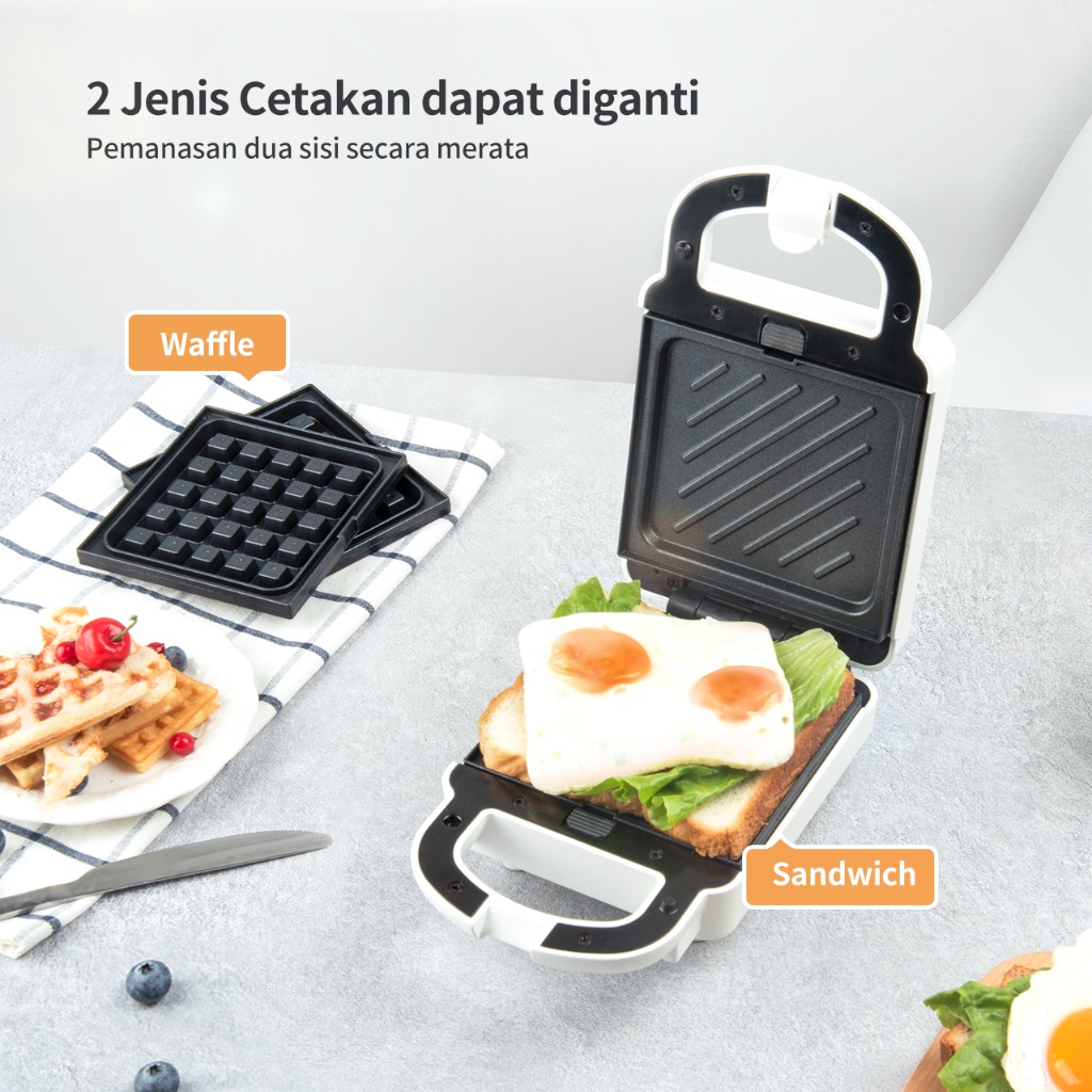 Jual Simplus Sandwich & Waffle Maker/ Mesin Pemanggang Dua Sisi Yang ...