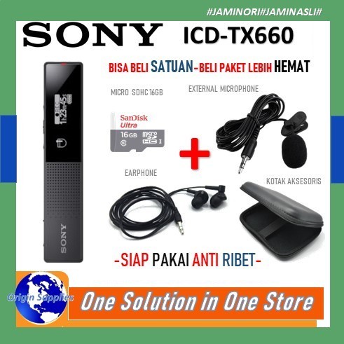 Jual Alat Perekam Suara Sony Icd-Tx660 Original / Voice Recorder Sony | Shopee Indonesia
