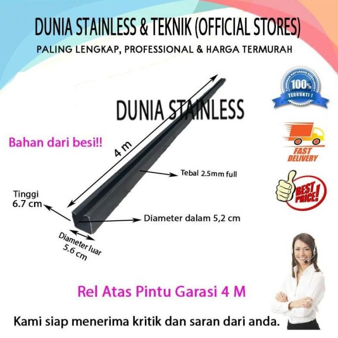 Jual Rel besi atas 4m garasi|pintu besi|penyekat ruangan|interior ...