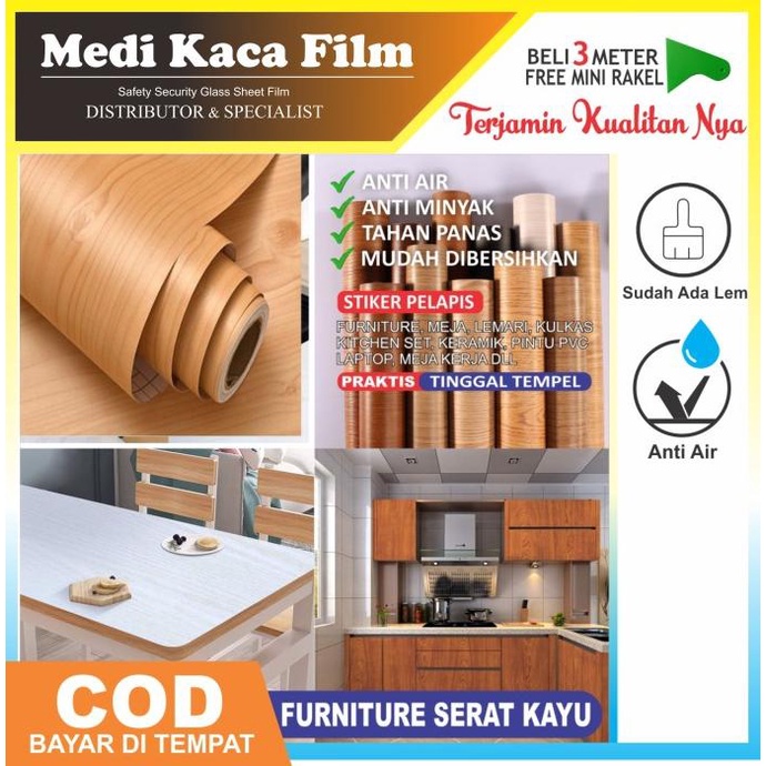 Jual Stiker Kayu / Sticker Motif Kayu / Stiker Motif Hpl Serat Kayu ...