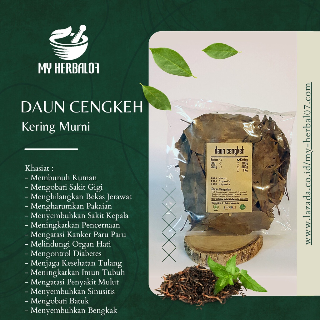 Jual Herbal Kesehatan Daun Cengkeh Kering / Syzygium Aromaticum 1 Kg ...