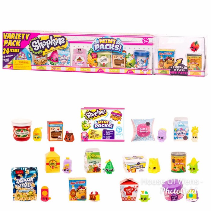 Jual Shopkins Mini Packs Variety Pack 24 Items Original | Shopee Indonesia