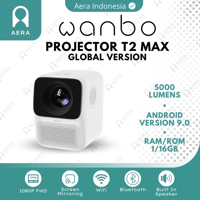 Jual Projector Mini Wanbo T2 Max Proyektor Android Wifi 4k 1080p ...