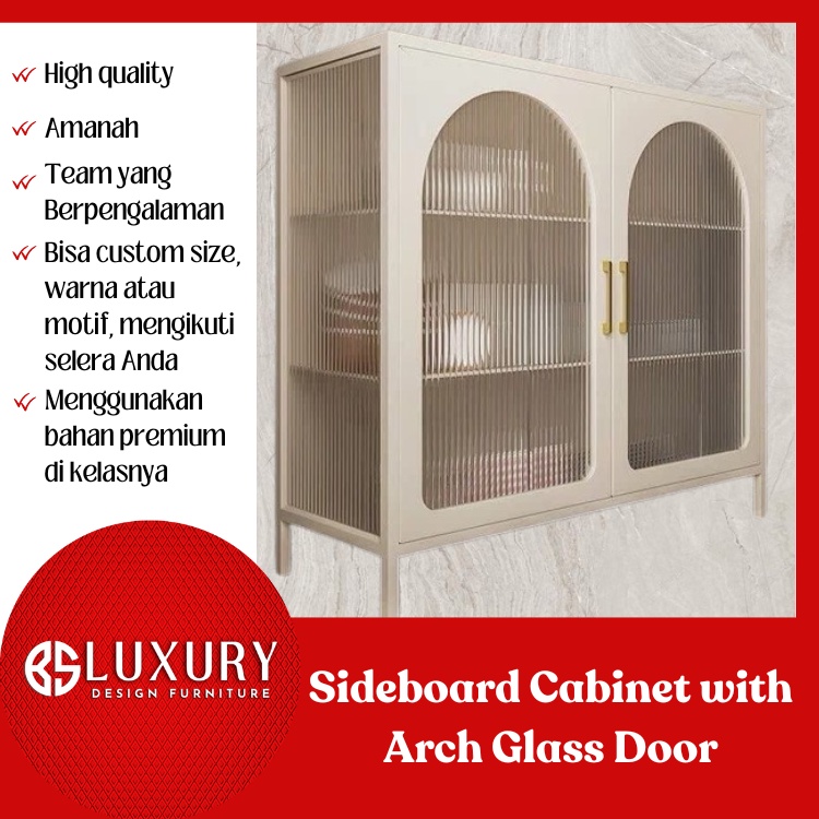 Jual Bufet Pintu Kaca Lengkung Bufet Ruang Tamu Bufet Dapur Minimalis ...