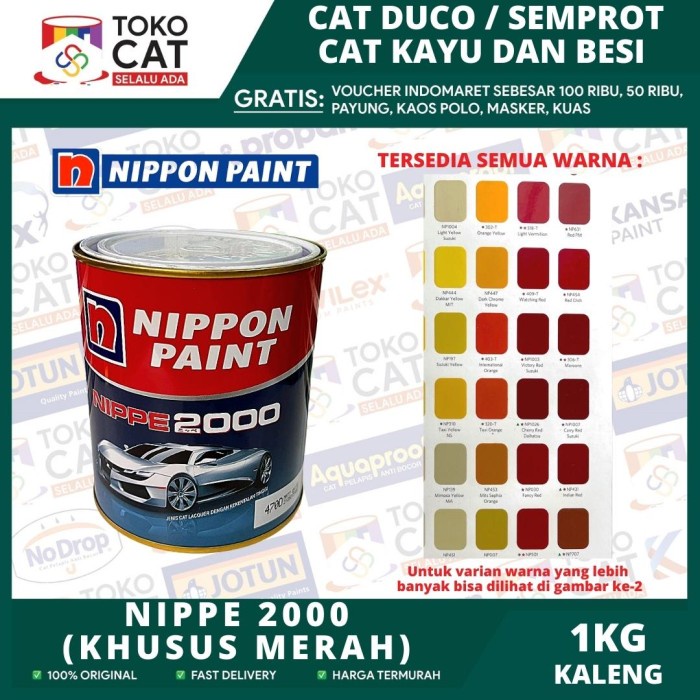 Jual Cat Duco Nippe 2000 Nippon Paint Warna Khusus 1 Liter Kaleng //Cat Syntetic Duco// Cat ...