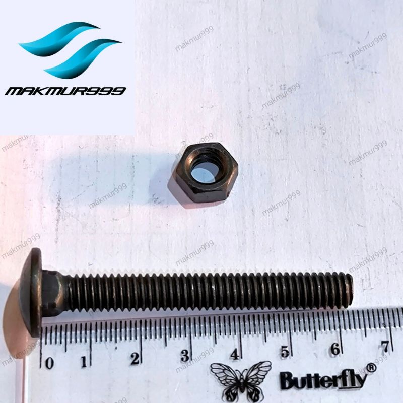 Jual baut mur cb 5/16 x 2 1/2 inch baut payung | Shopee Indonesia