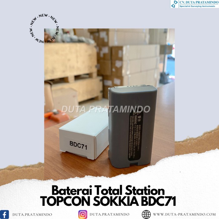 Jual BATERAI BDC71 BATTERY BDC 71 TOTAL STATION TOPCON GM ES / SOKKIA ...
