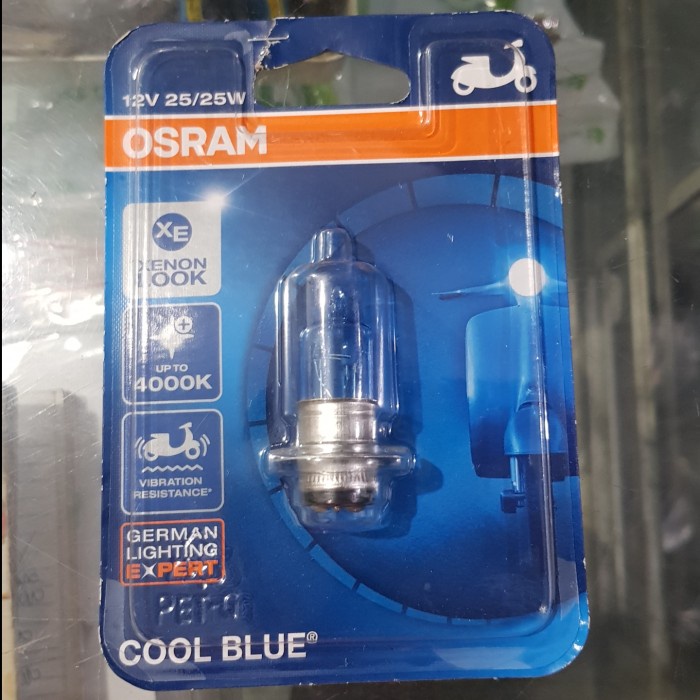 Jual Bohlam Lampu Motor Depan Utama Cool Blue Putih H6 T19 Osram 12V 25W | Shopee Indonesia