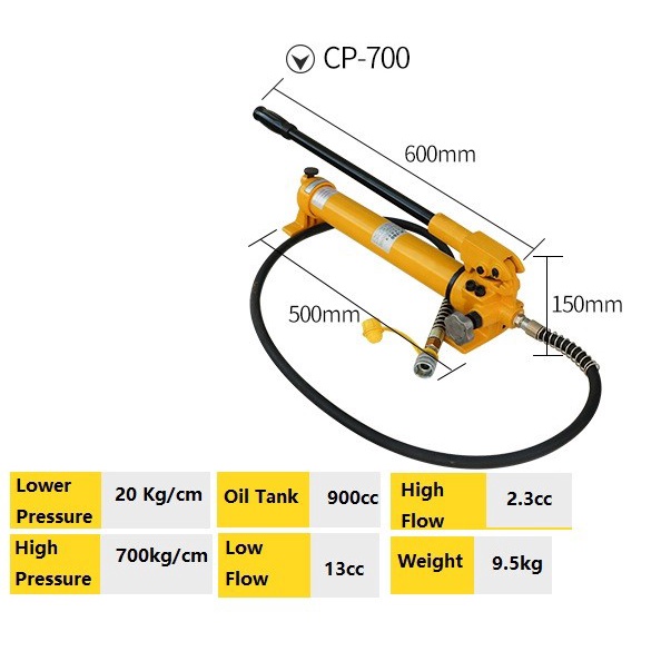 Jual Manual Hydraulic Hand Pump Pompa Tangan Cp-700 900Ml | Shopee Indonesia