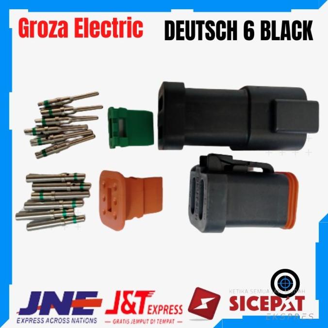 Jual DT black Deutsch connector hitam DT6 black connector sambung kabel ...