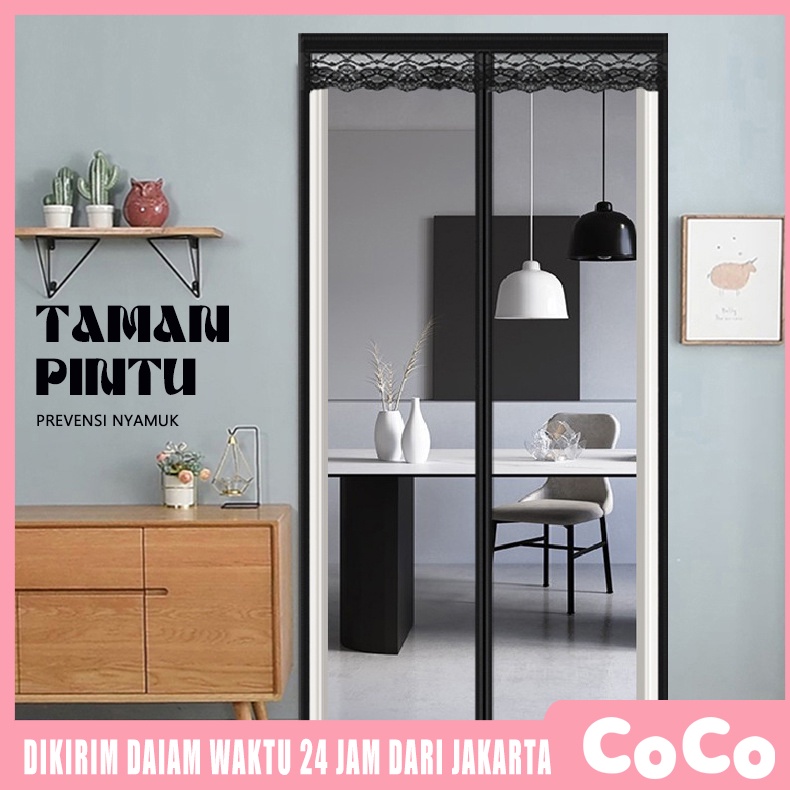 Jual Tirai Pintu kamar Motif Anti Nyamuk Size 90x210cm MTE Tirai Magnet ...